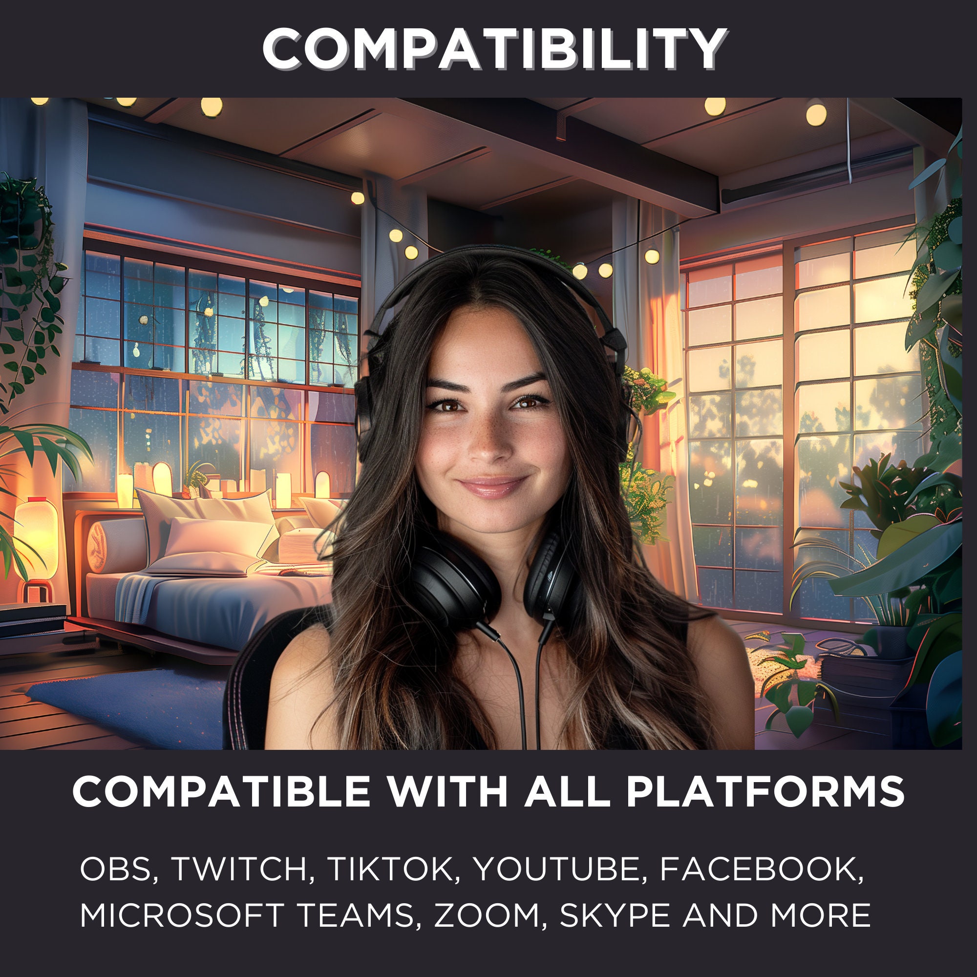 Stream Animated Live Harmony Hideaway Background Wallpaper Rain & Mood ...