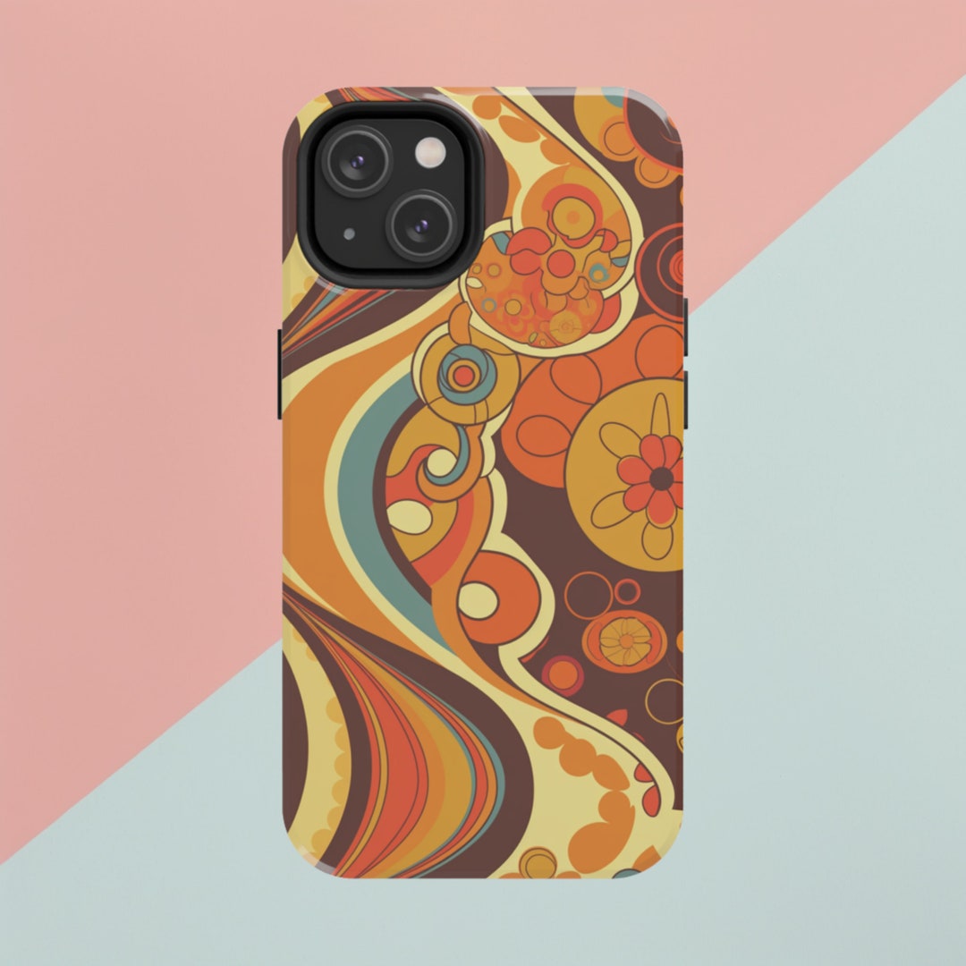 Retro Groovy Vintage Aesthetic Phone Case Iphone Case 8 X 10 - Etsy