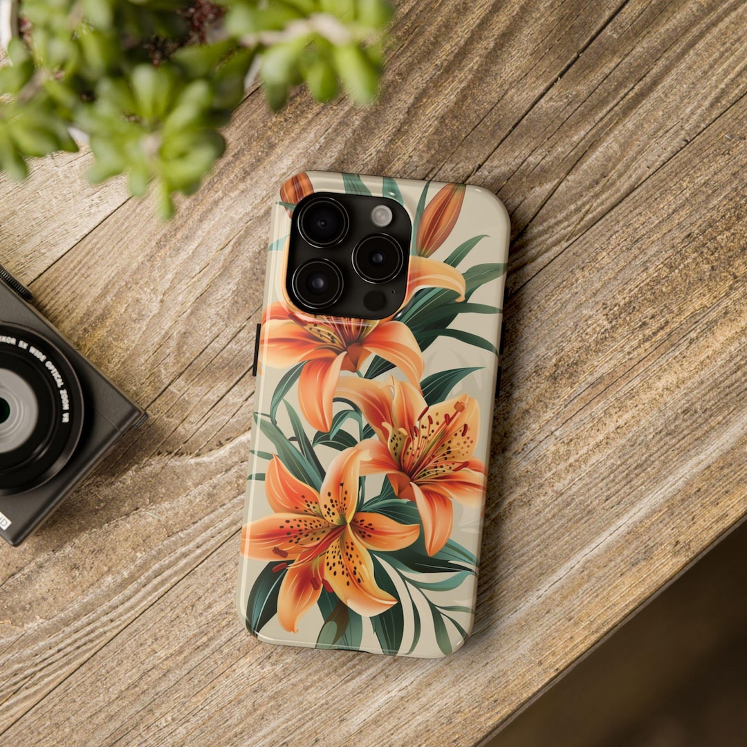 Tiger Lily in Bloom Phone Case for iPhone 15 Pro 16 Max, 14 Plus, 13 ...