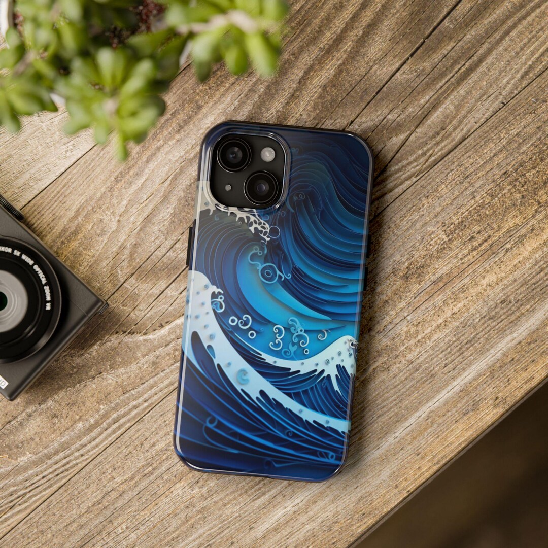 Ocean Wave Sea Nature Aesthetic Phone Case for iPhone 16 Pro 15 Max, 14 ...