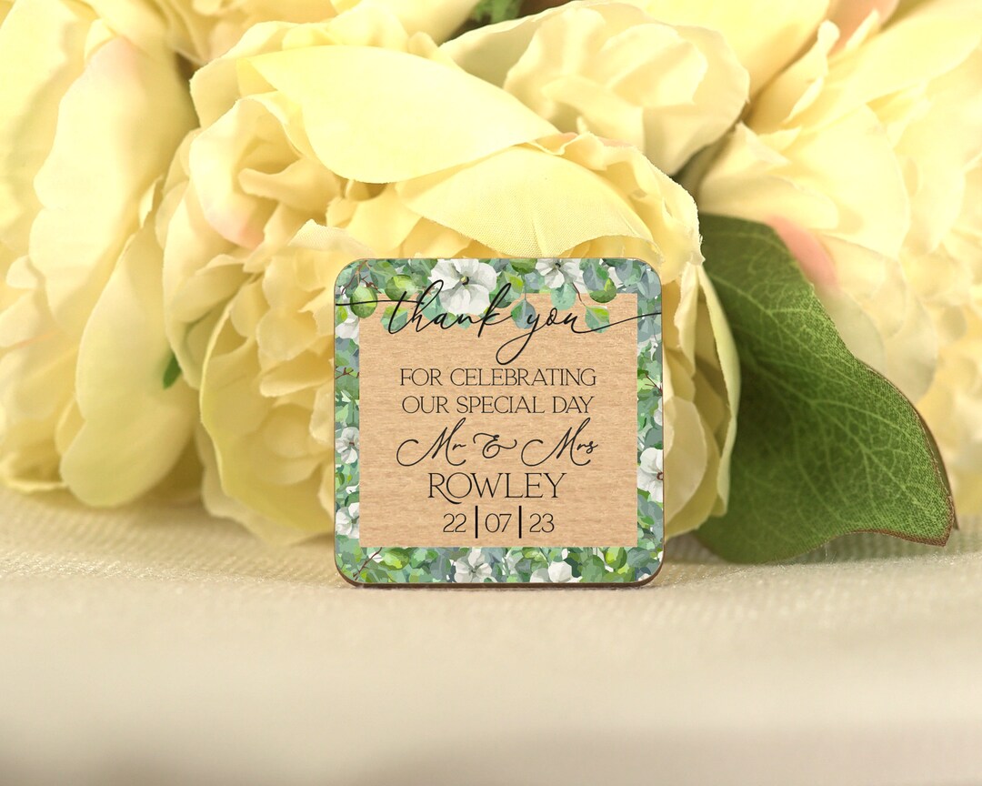Wedding Favours | Rustic Wooden Wedding Table Decor | Thank You Favours ...
