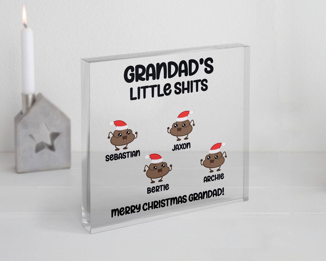 Grandad's 'little Shits' Custom Grandad Grandpa Gramps Christmas Gift ...