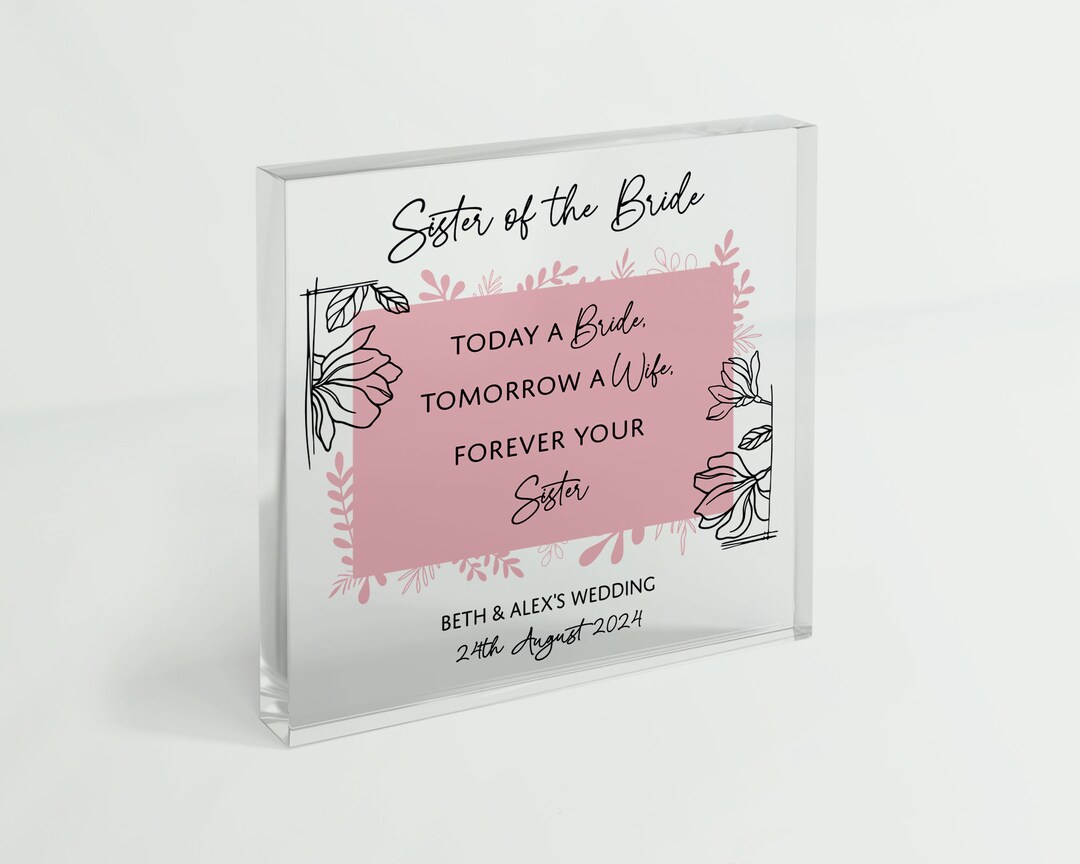 Sister Wedding Favour Gift | Sister of the Bride Sister of the Groom ...