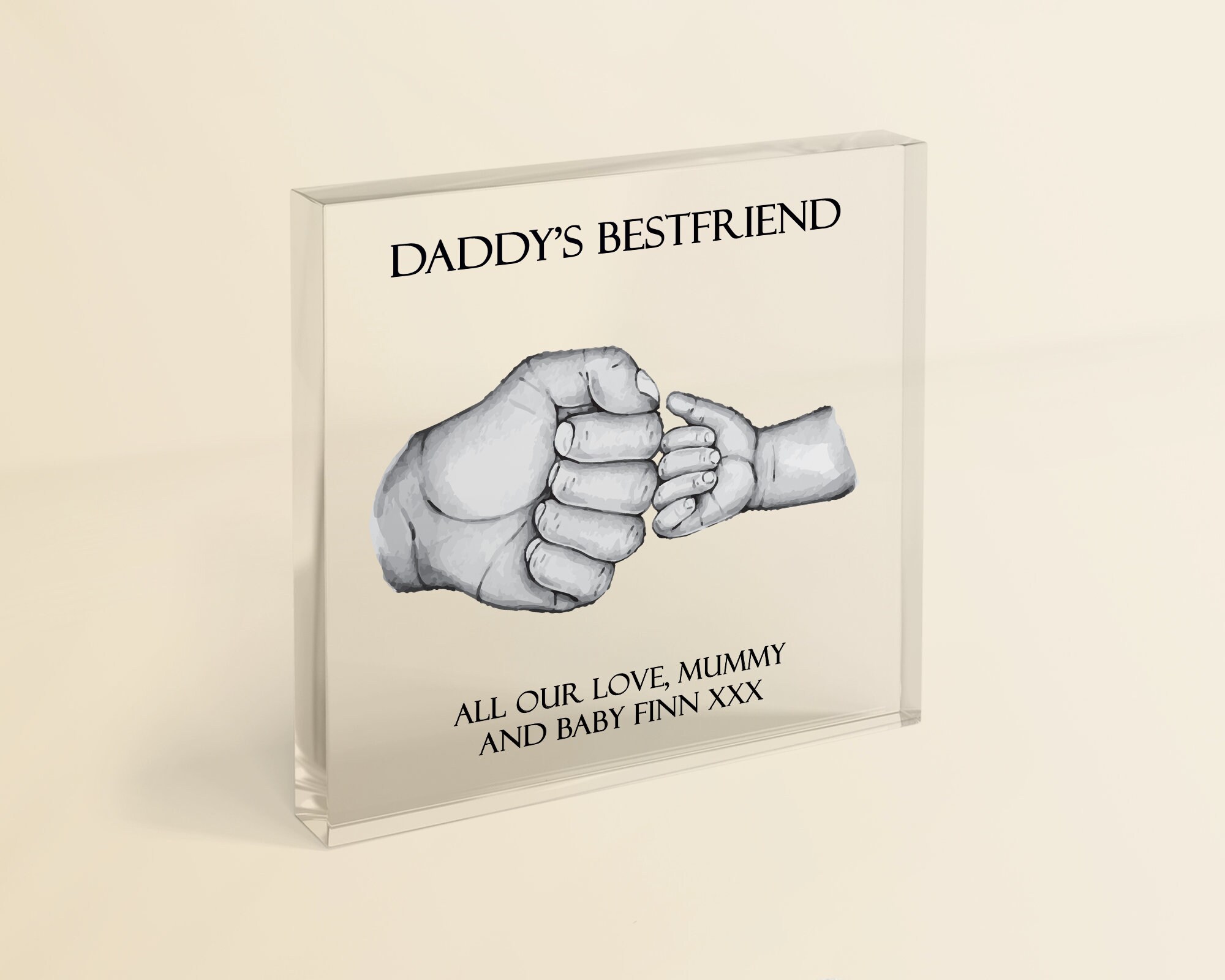 Fist Bump Daddy Gift | Custom Gift for Dad Daddy | Personalised ...