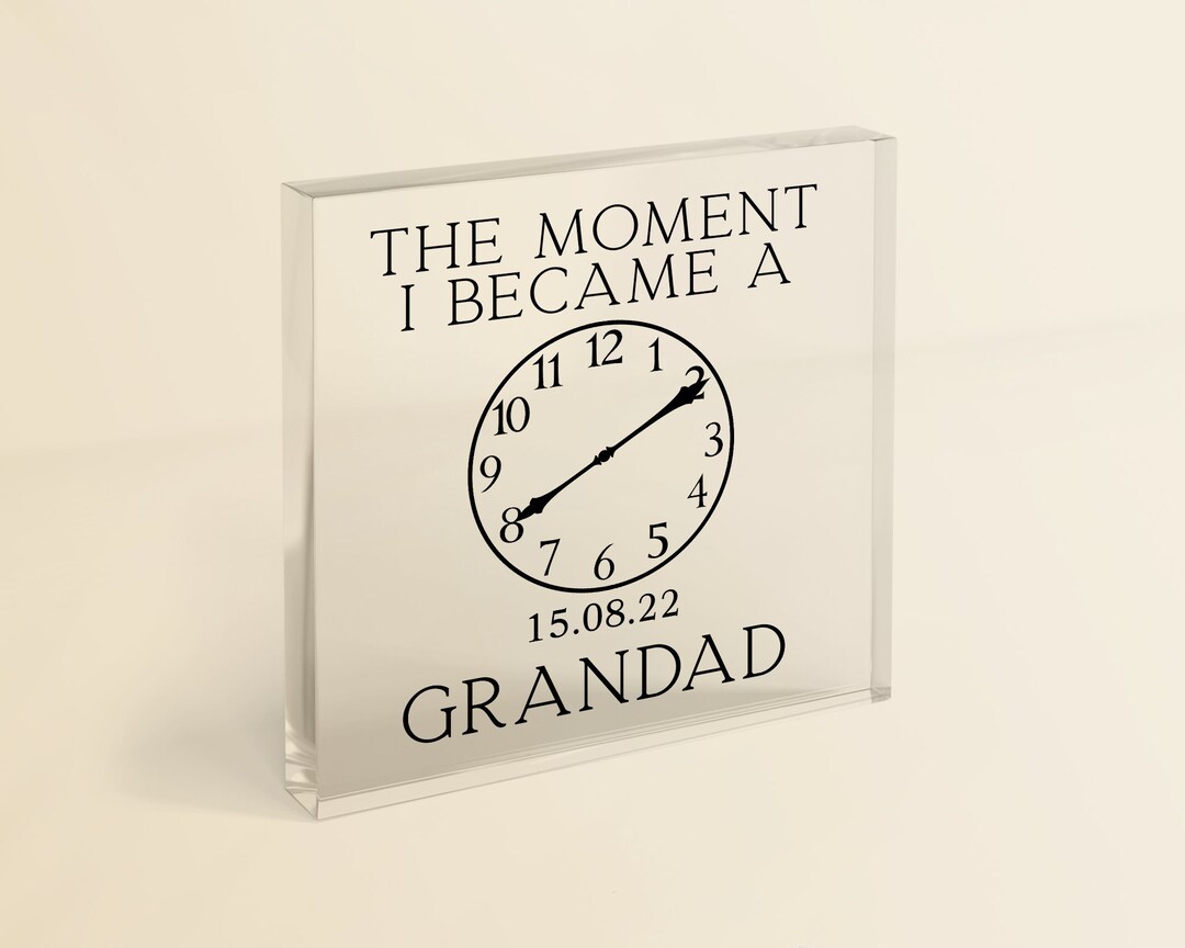 The Moment I Became A Grandad Gift | Gift for New Grandad Grandpa From ...
