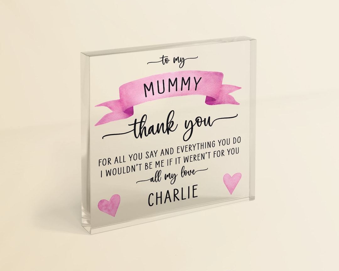 Mummy Thank You Gift | Mummy Mum Mama Gift | Multiple Colours ...