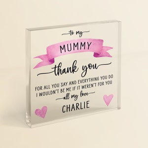 Mummy Thank You Gift | Mummy Mum Mama Gift | Multiple Colours ...