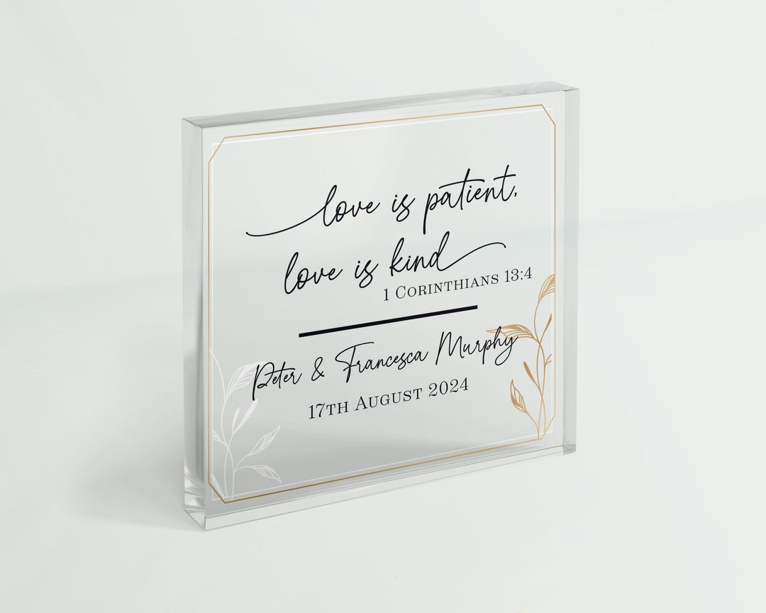 Christian Wedding Gift | Bible Verse Wedding Day Gift for the Newly ...