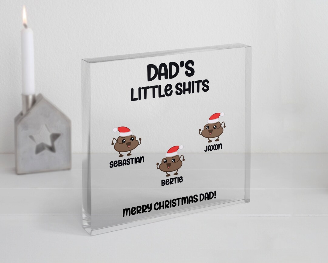 Dad's 'little Shits' Christmas Gift | Custom Christmas Gift for Dad ...