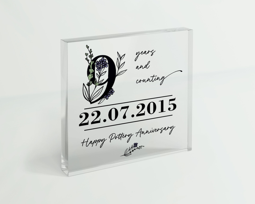 9 Year Pottery Anniversary Gift | 9th Wedding Anniversary Gift for ...