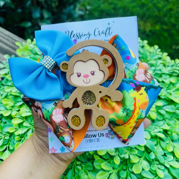 Monkey Hair Bow - Etsy