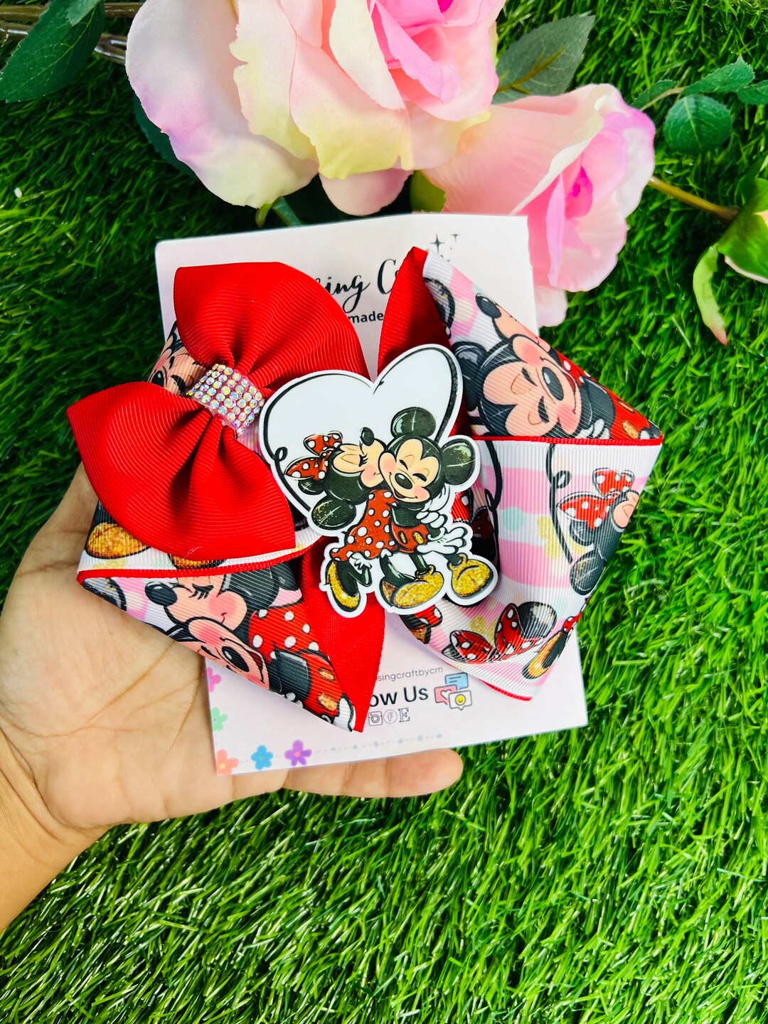Minnie Mouse Bow, Mickey Mouse Bow, Disney Bows, Minnie Birthday Bow ...