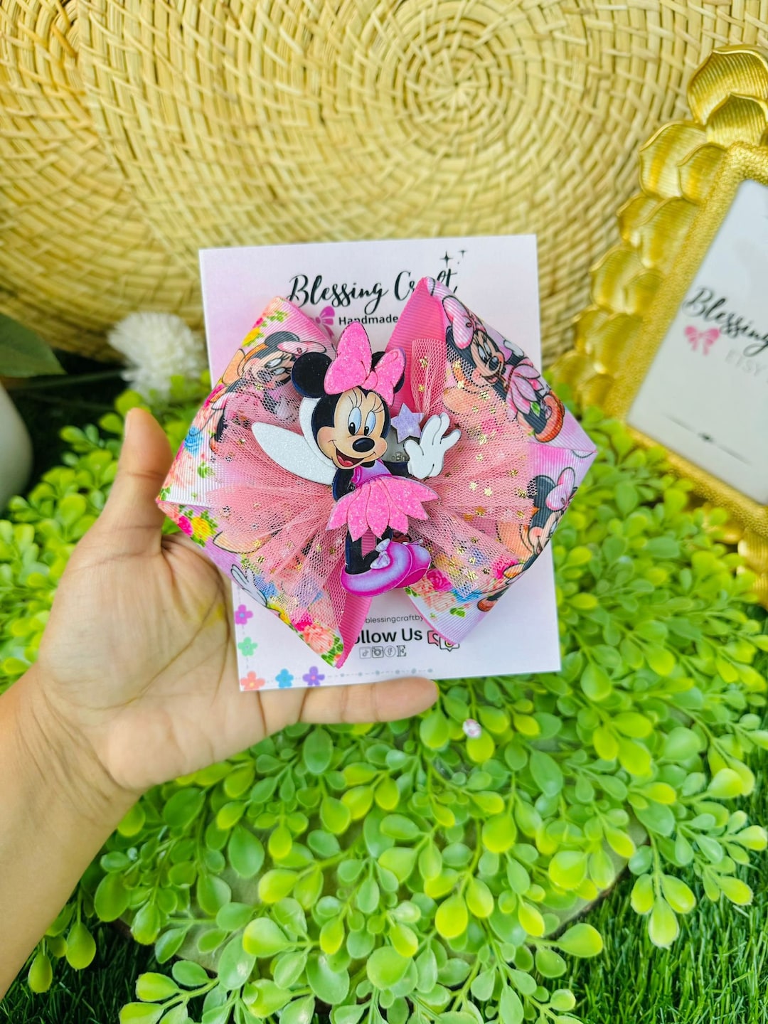 Minnie Mouse Bow, Minnie Mouse Pink Bow, Minnie Birthday, Minnie Mouse ...