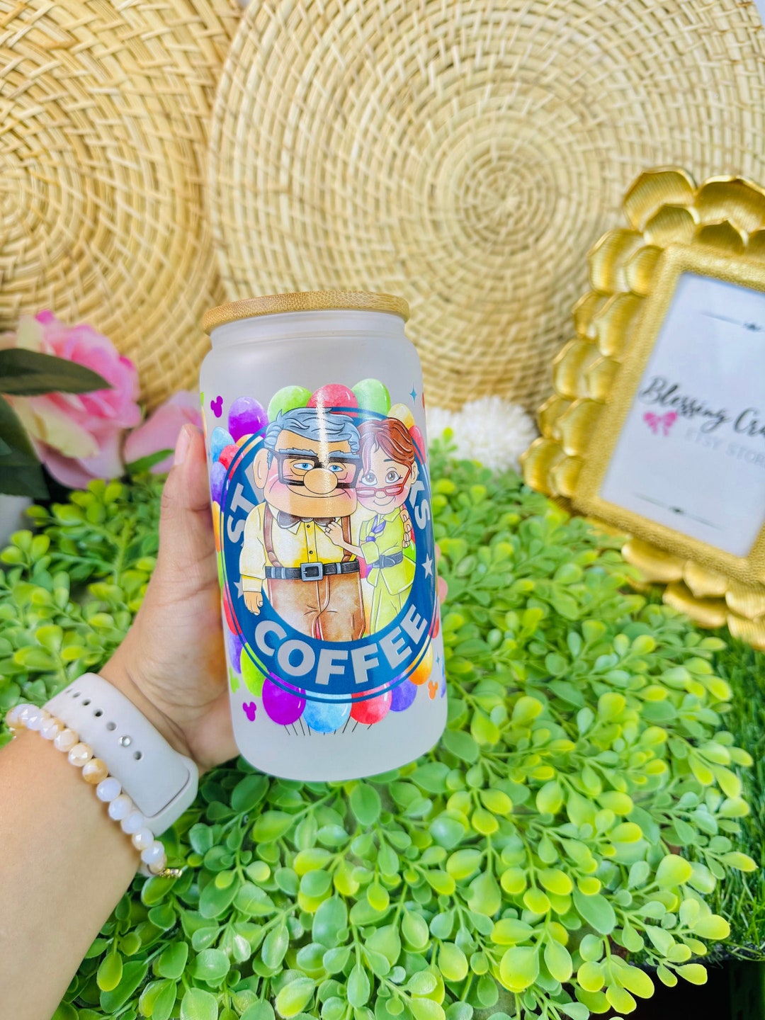 Carl and Ellie Glass Can, Carl and Ellie Glass Can, Carl and Ellie Ice ...