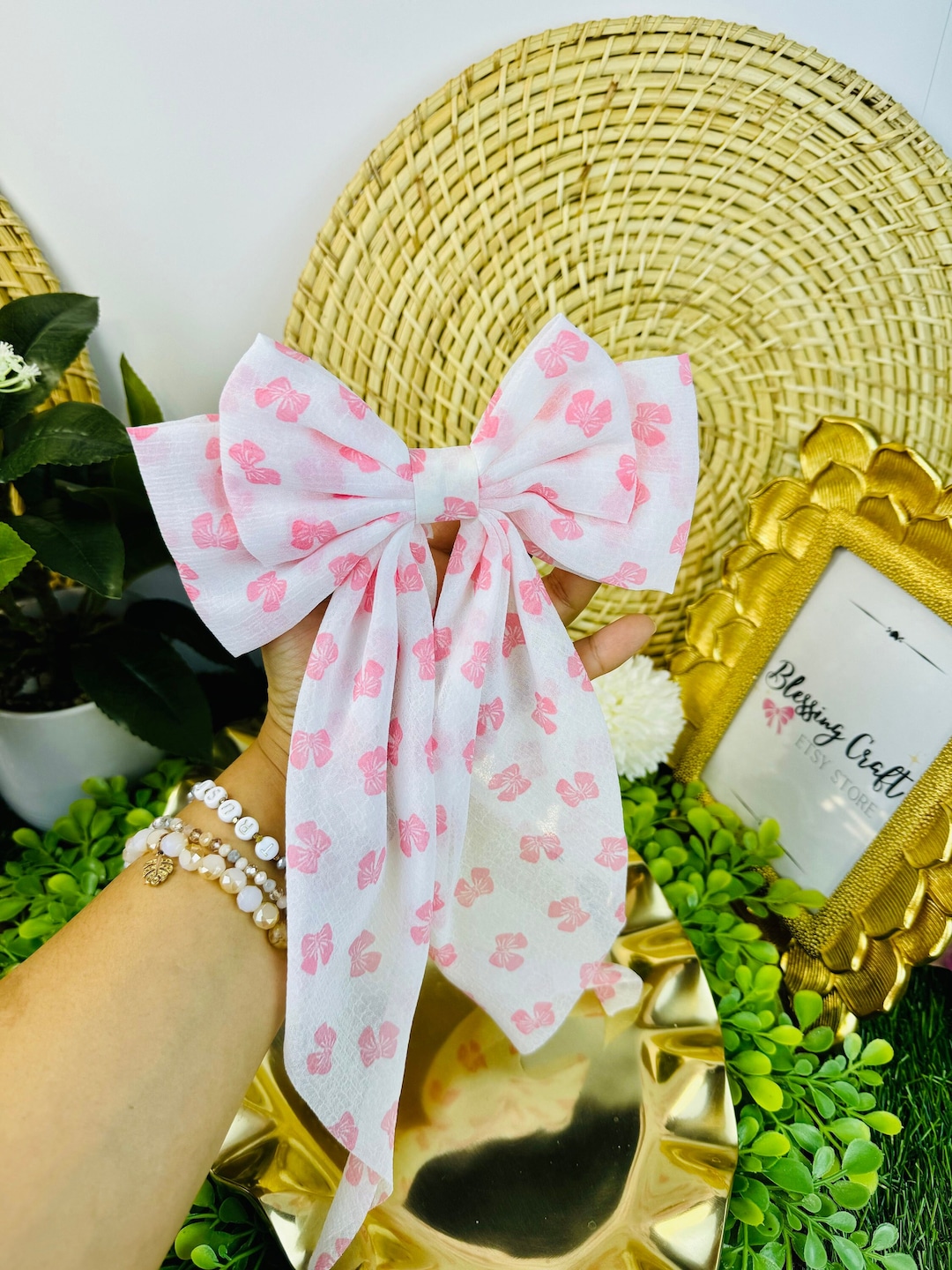 Spring Coquette Hair Bows, Chiffon Coquette Hair Bows, Spring Coquette ...