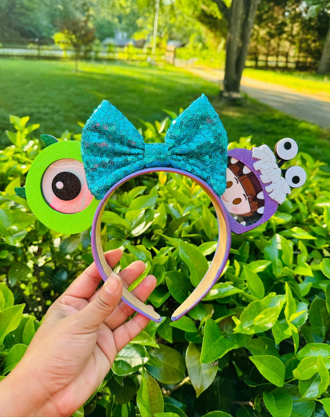 Boo and Mike Wazowski Mouse Ears, Monsters Inc Minnie Mouse Ears, Mike ...
