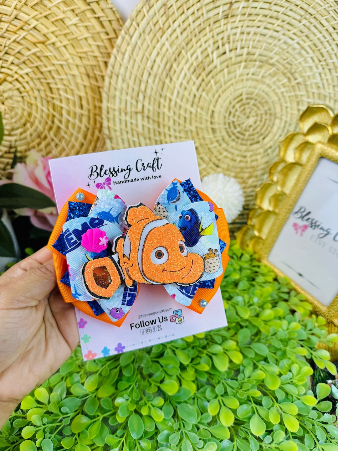 Finding Nemo Inspired Bow, Finding Dory Bow, Under the Sea Hair Bow ...