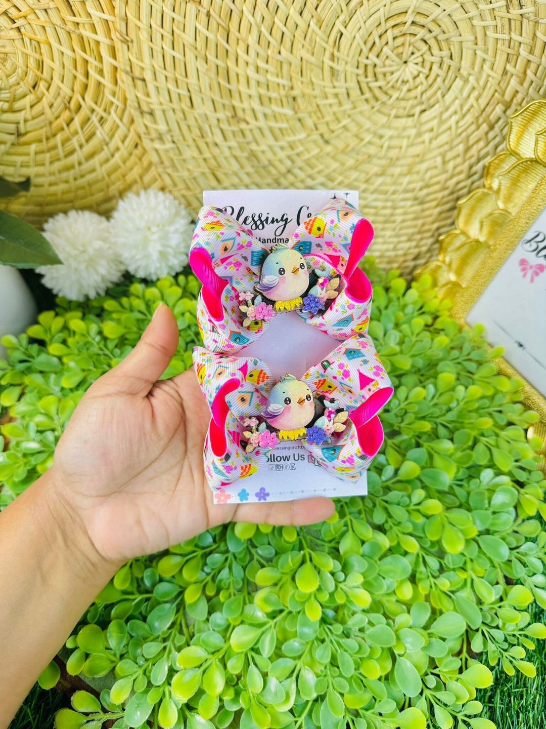 Birds Piggies, Birds Pigtail Set, Birds Birthday, Birds Bows, Birds ...