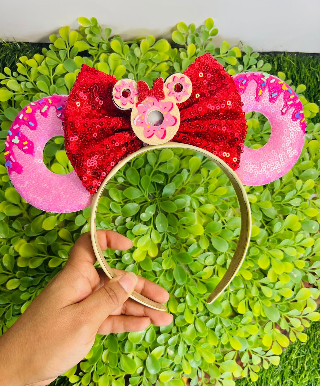 Donut Mouse Ears, Donut Ears, Sweet Minnie Mouse Ears, Donut Headband ...