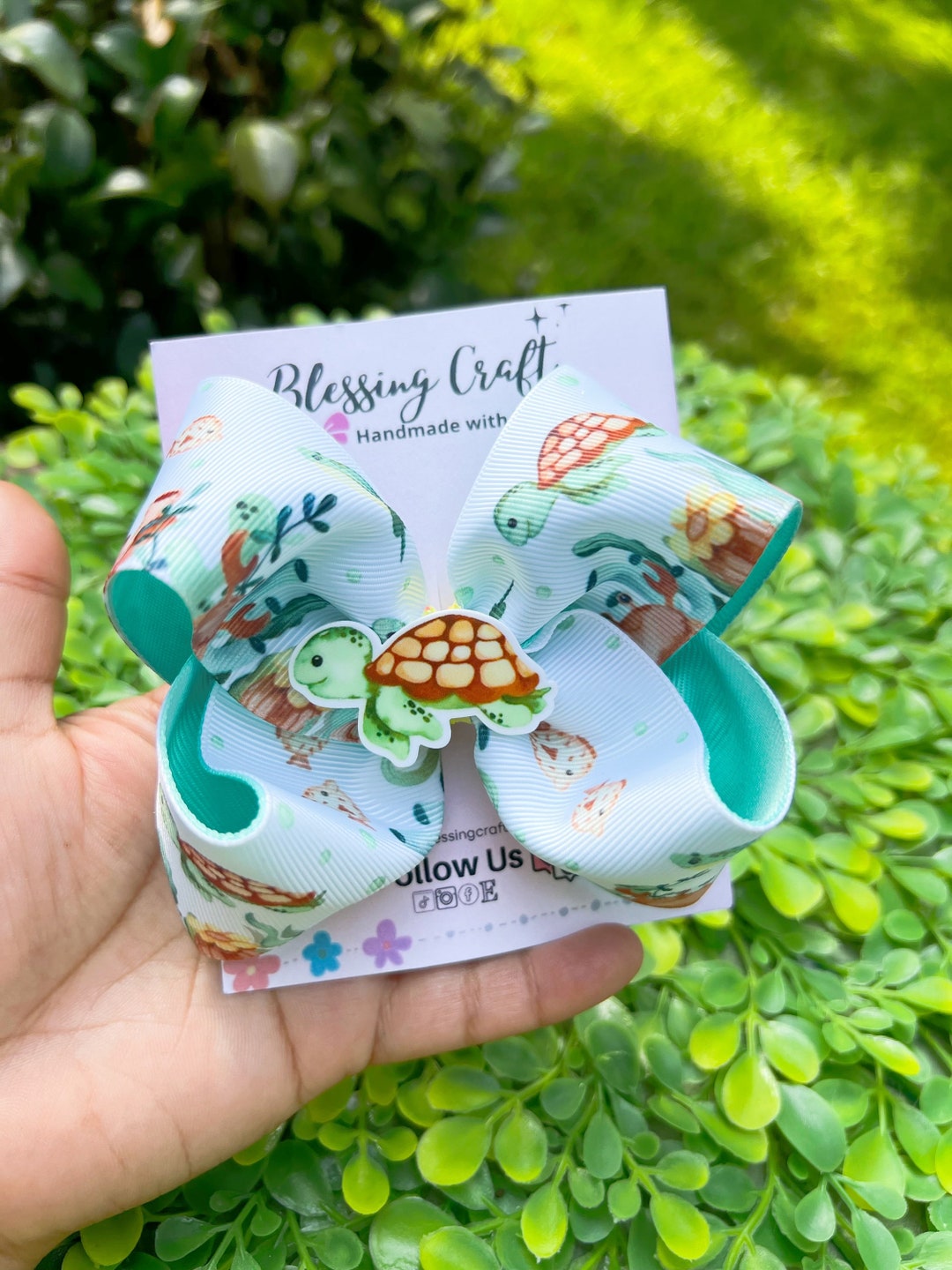 Turtle Hair Bow, Under the Sea Hair Bow, Under the Sea Bow, Turtle Hair ...