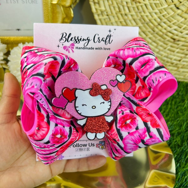 Hello kitty bows - Etsy