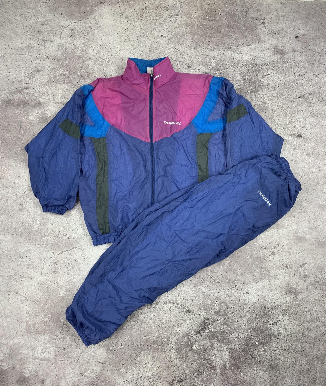 Vintage Donnay Nylon Retro Track Suit Sport Size L - Etsy
