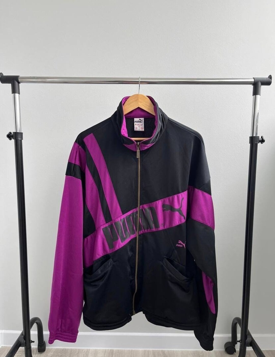 Vintage Puma Zip up Big Logo Jacket - Etsy