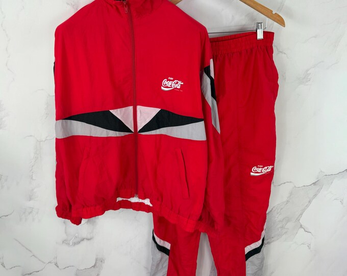 Vintage Coca Cola Nylon Tracksuit: Retro Rave Style, Size M - Etsy