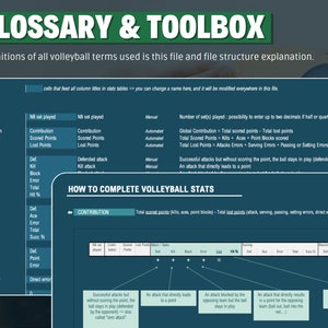 Volleyball Statistics Sheet | Team & Player Stats (excel Template) - Etsy