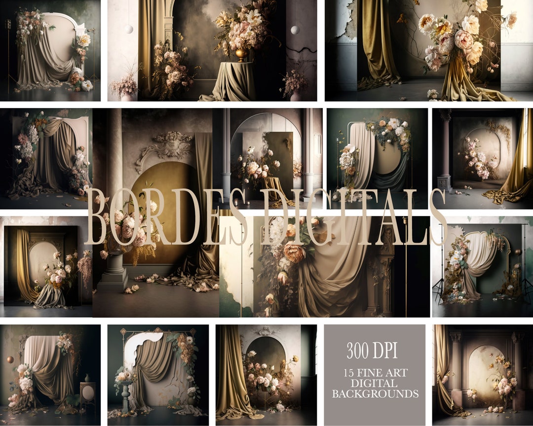 Fine Art Backgrounds Set of 15 - Etsy