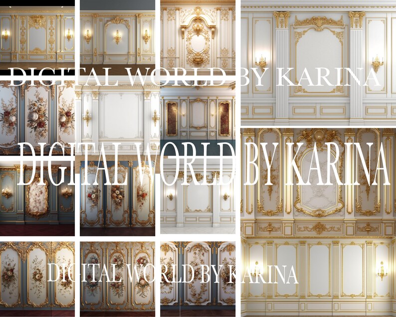 Baroque Walls Set of 15 - Etsy