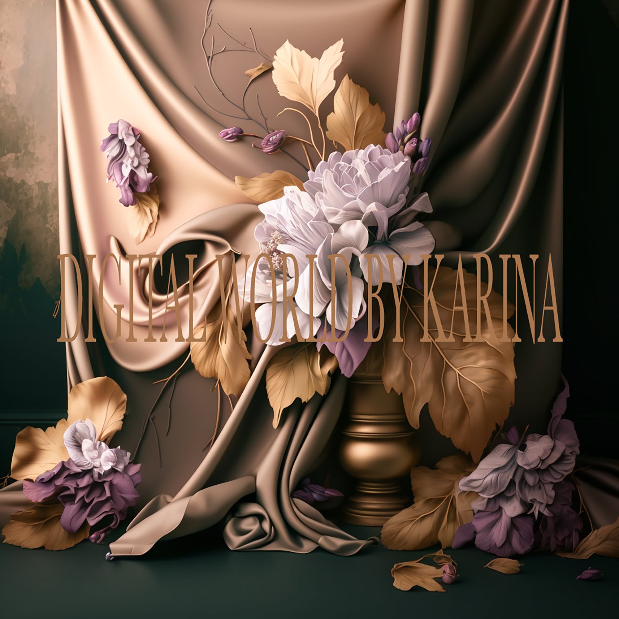 300 DPI Floral Backdrops Gold and Purple - Etsy