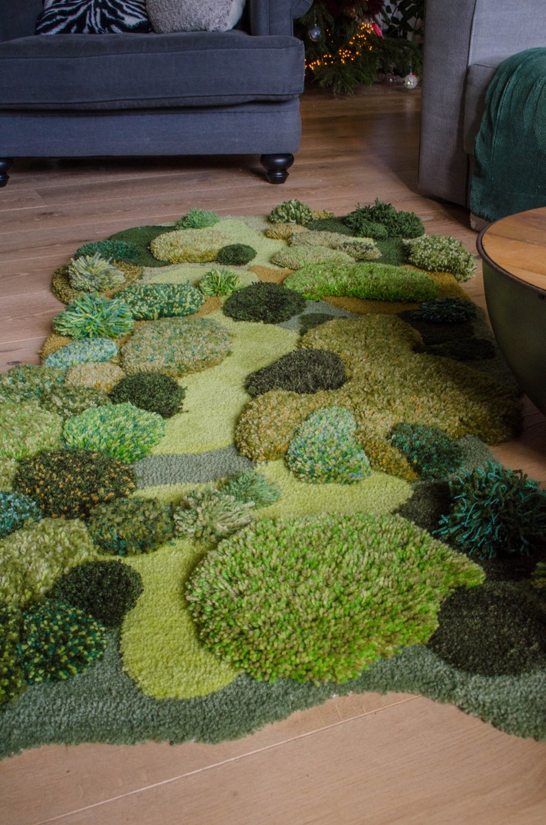 Handtufted Rug Landscape Rug Moss Rug 3D Carpet Forest - Etsy