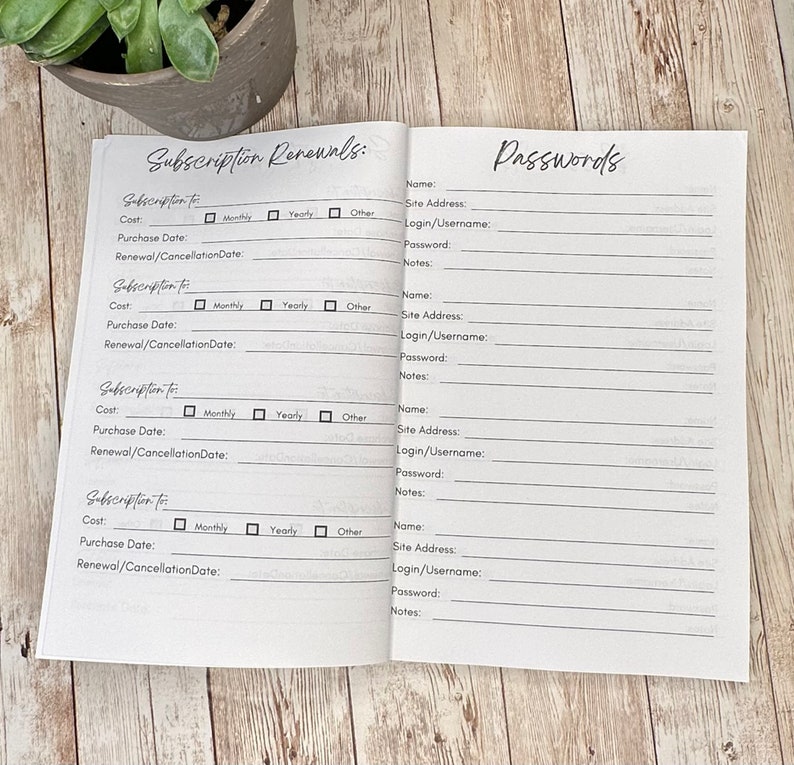 Password Address Birthday Tracker - "sh*t I Can't Remember" 6"x9" Book ...