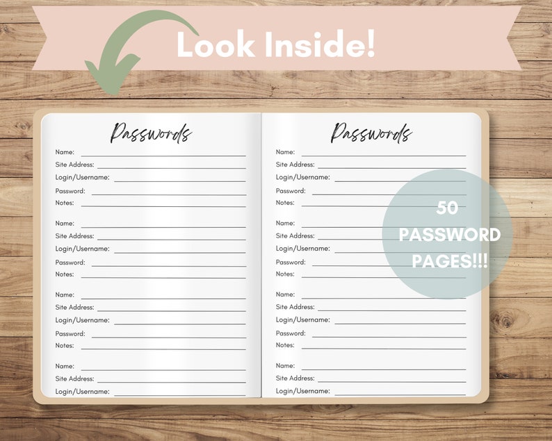 Password Address Birthday Tracker - "sh*t I Can't Remember" 6"x9" Book ...