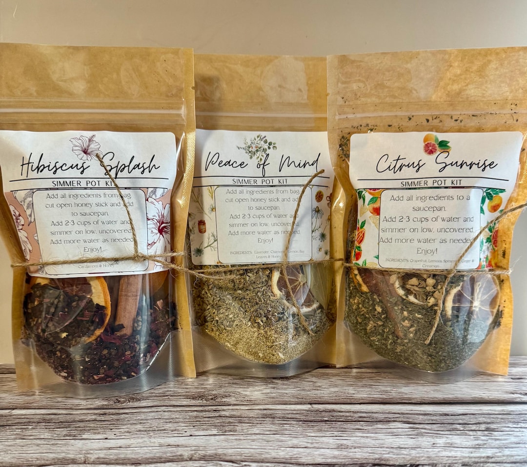 Simmer Pot Kits - Stovetop Potpourri - Dried Fruits, Spices, Herbs ...