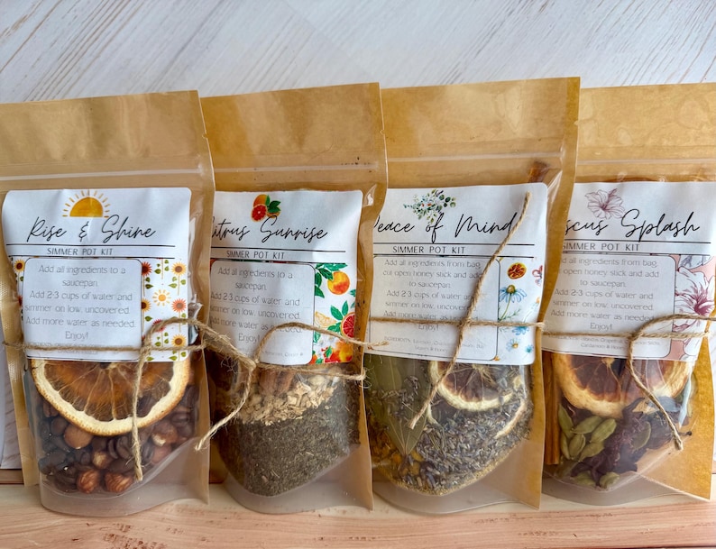 Simmer Pot Kits - Stovetop Potpourri - Dried Fruits, Spices, Herbs ...