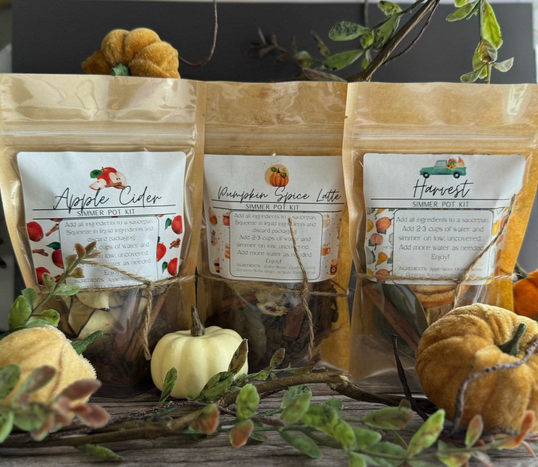 Fall Simmer Pot Kits - Stovetop Potpourri - Dried Fruits, Spices - Etsy