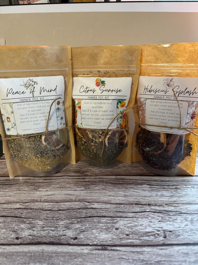 Simmer Pot Kits - Stovetop Potpourri - Dried Fruits, Spices, Herbs ...