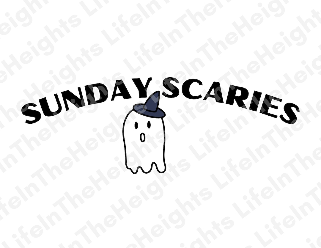 Sunday Scaries SVG PNG JPG Files Halloween Shirts Svg T - Etsy