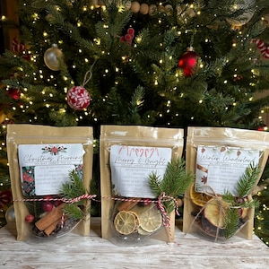 Holiday Simmer Pot Kits - Stovetop Potpourri - Dried Fruits, Spices ...