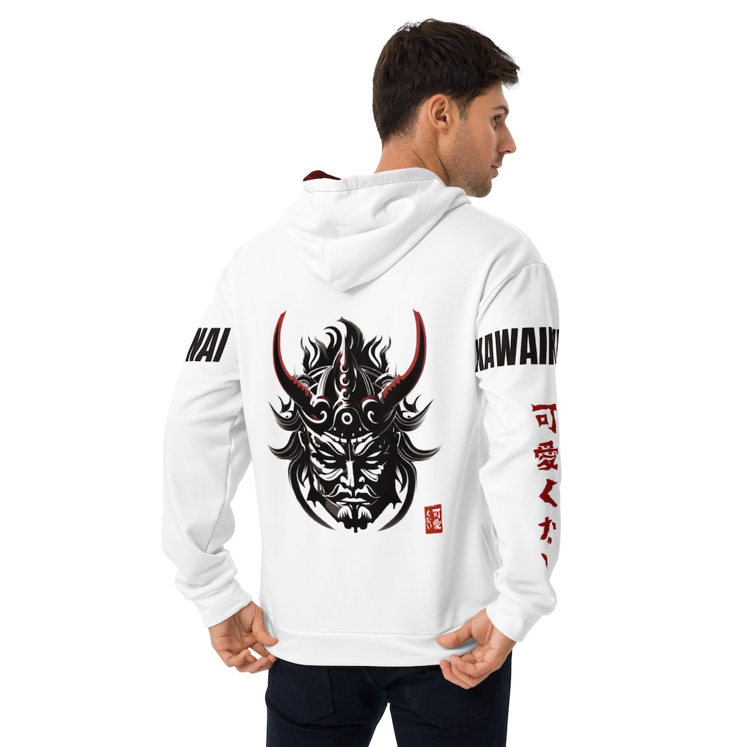 Samurai Hoodie, Japanese Writing, Asian Design Sweatshirt Gift for ...