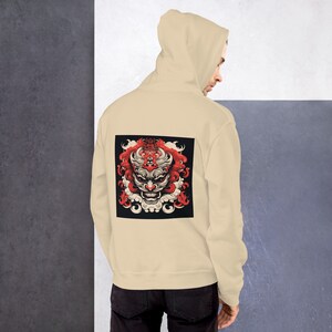Kabuki Mask Samurai Hoodie, Japanese Streetwear Fashion Sweatshirt ...