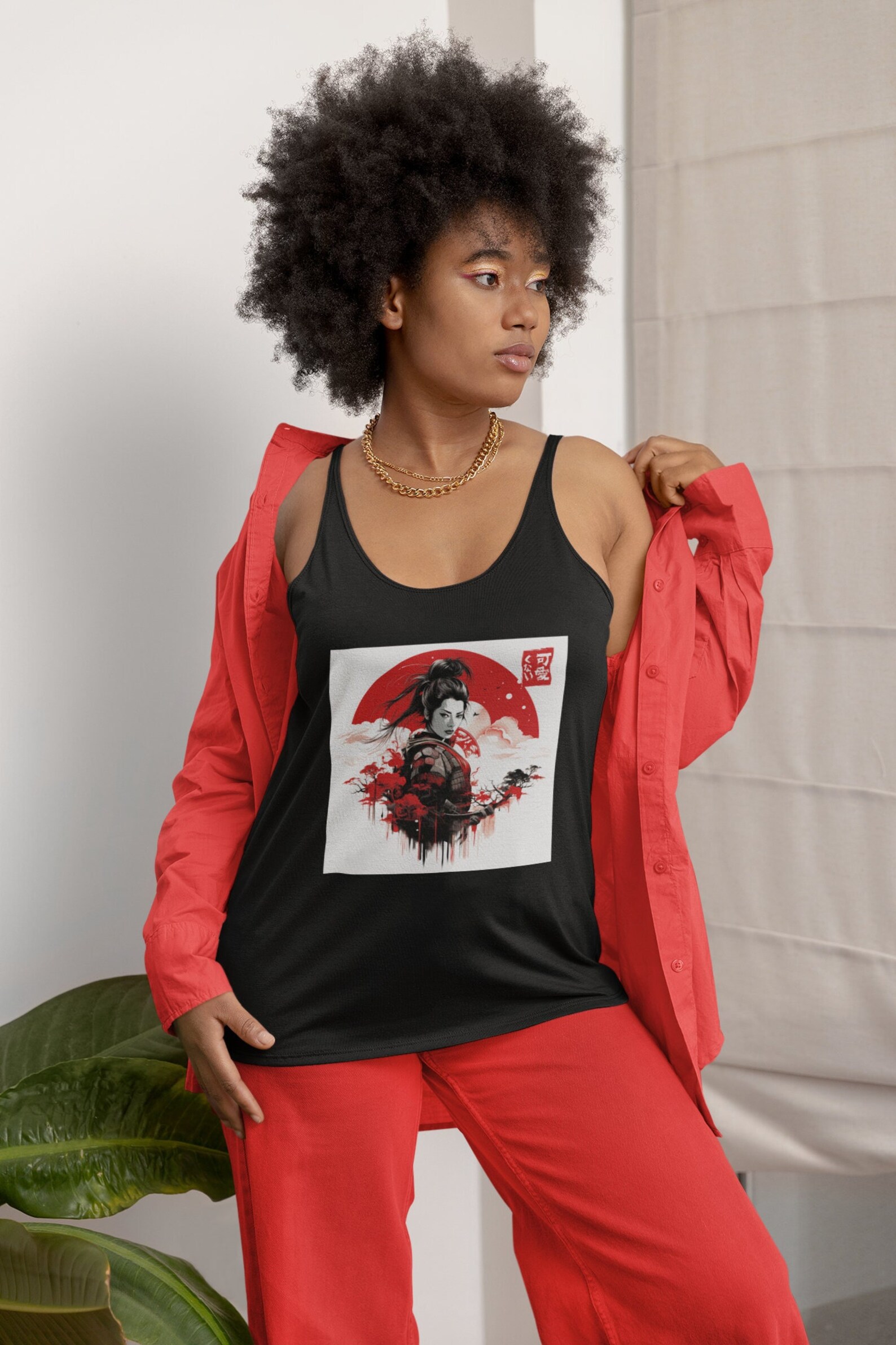 Japanese Flag Inspired Samurai Geisha Rising Sun Women's Workout ...