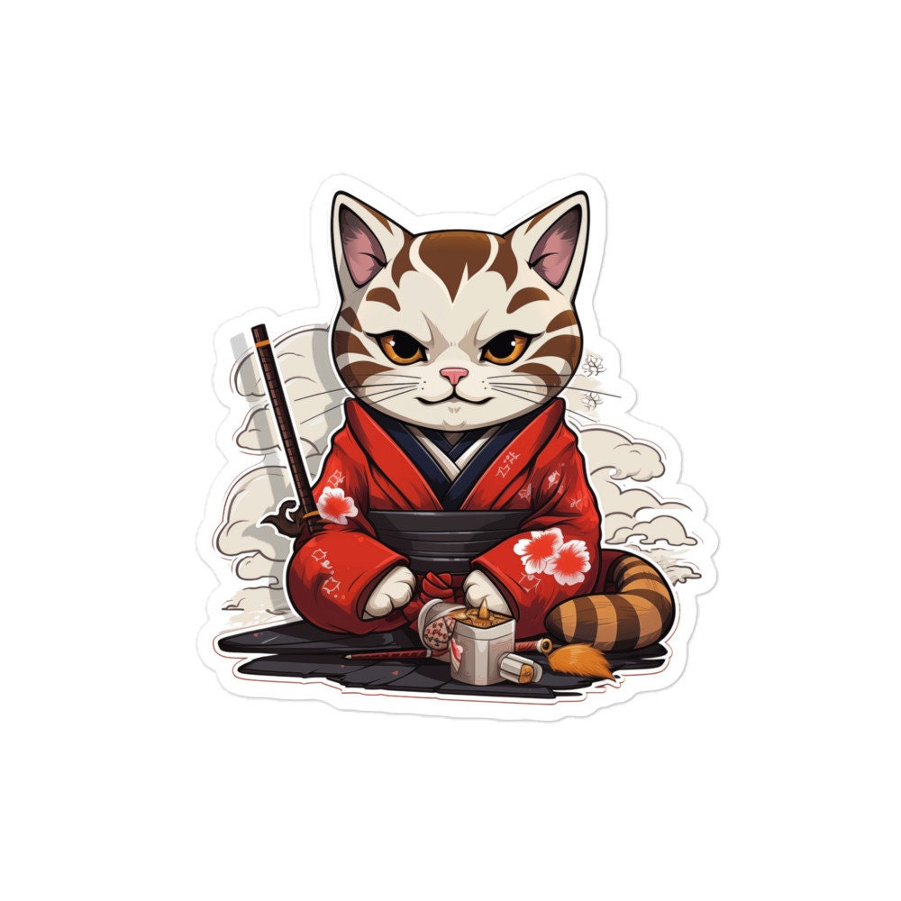 Japanese Cat Sticker Gift Black Friday & Christmas Special - Etsy