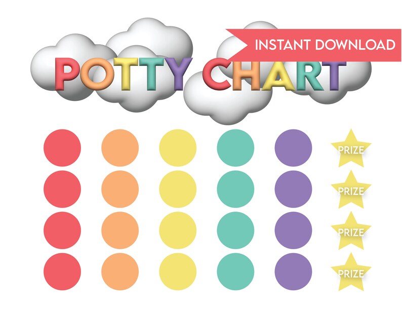 Printable Potty Training Reward Chart, Digital Instant Download - Etsy ...