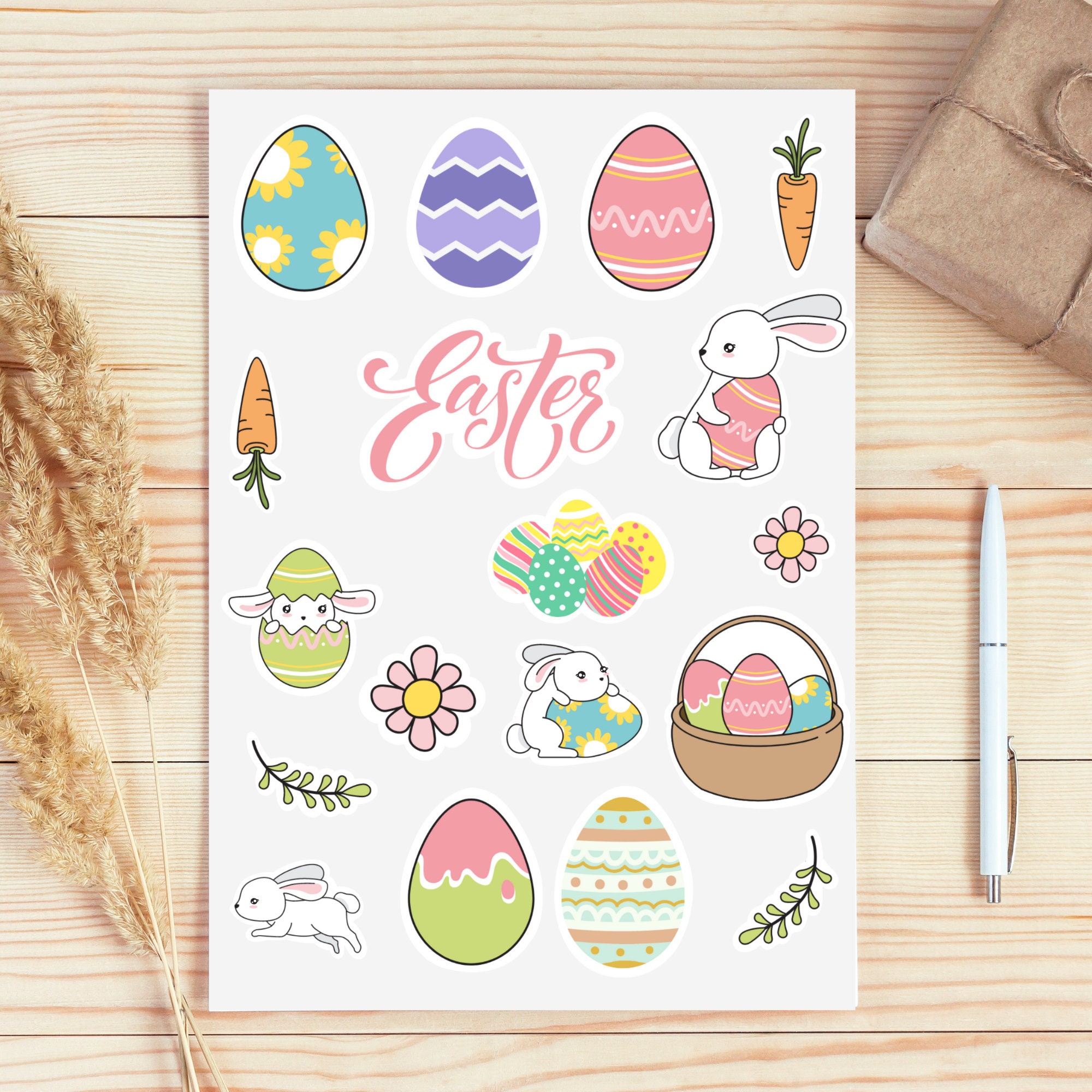 Printable Stickers Bundle Digital Stickers Easter Sticker - Etsy