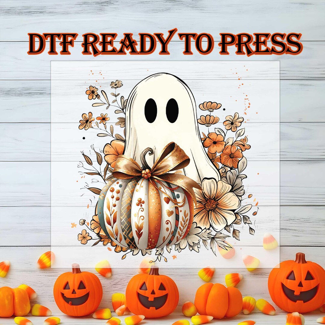 Cute Ghost Halloween Dtf, Boujee Cute Ghost Ready to Press Dtf Transfer ...