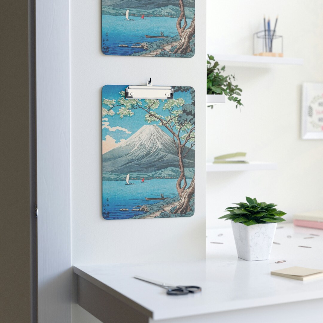 Clipboard: Mount Fuji From Lake Yamanaka 1929, Vintage Clipboard, Fine ...