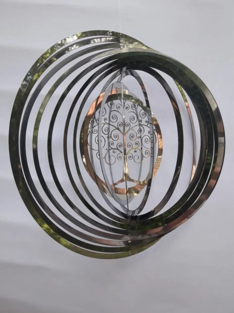 Tree of Hope Wind Spinner, Wind Mobile. Stainless Steel. 8" - Etsy